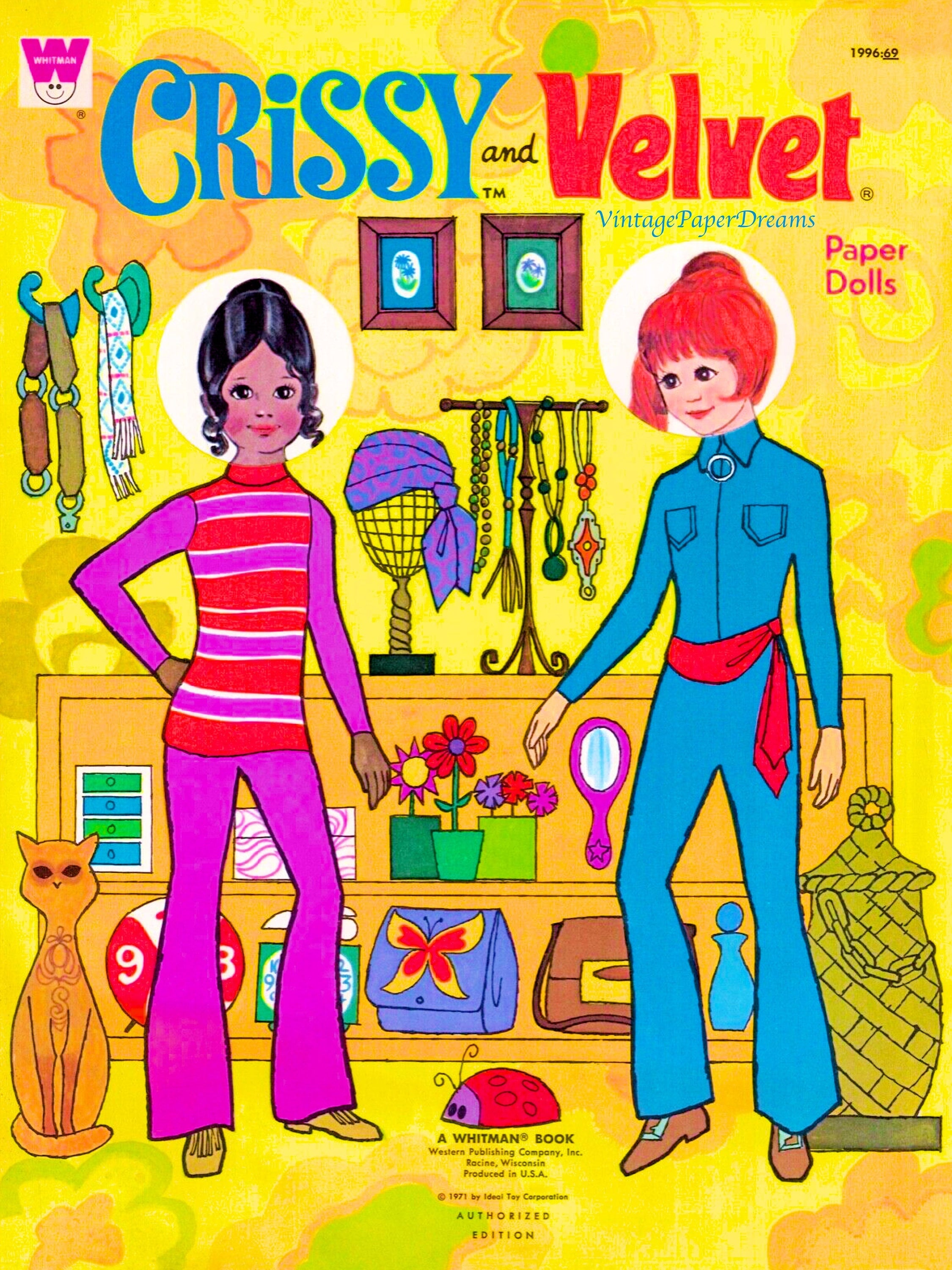 Vintage Paper Doll Printable PDF crissy Paper Doll 70s - Etsy