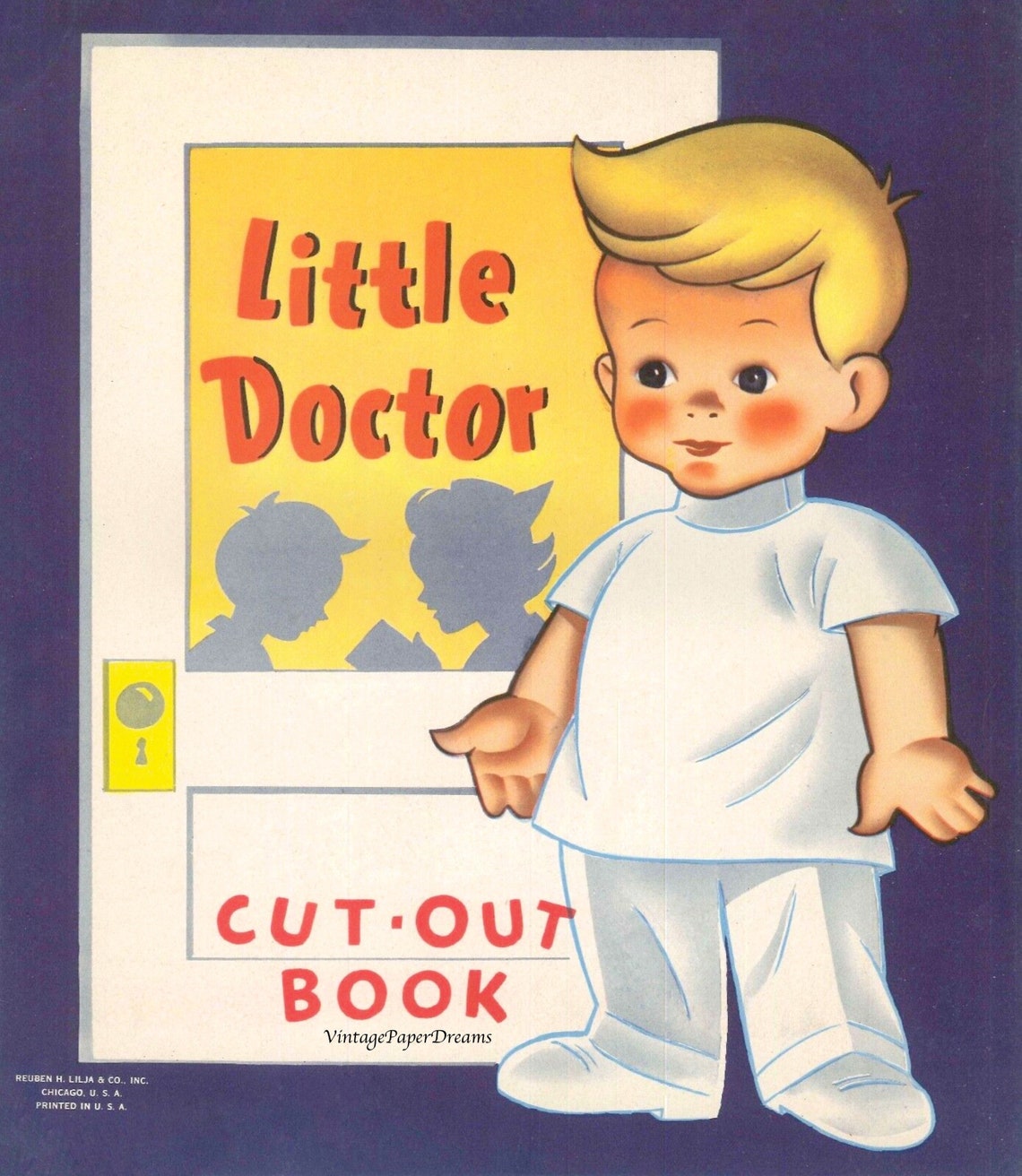 Vintage Paper Doll Printable PDF little Doctor Paper Dolls 40s 1940s ...