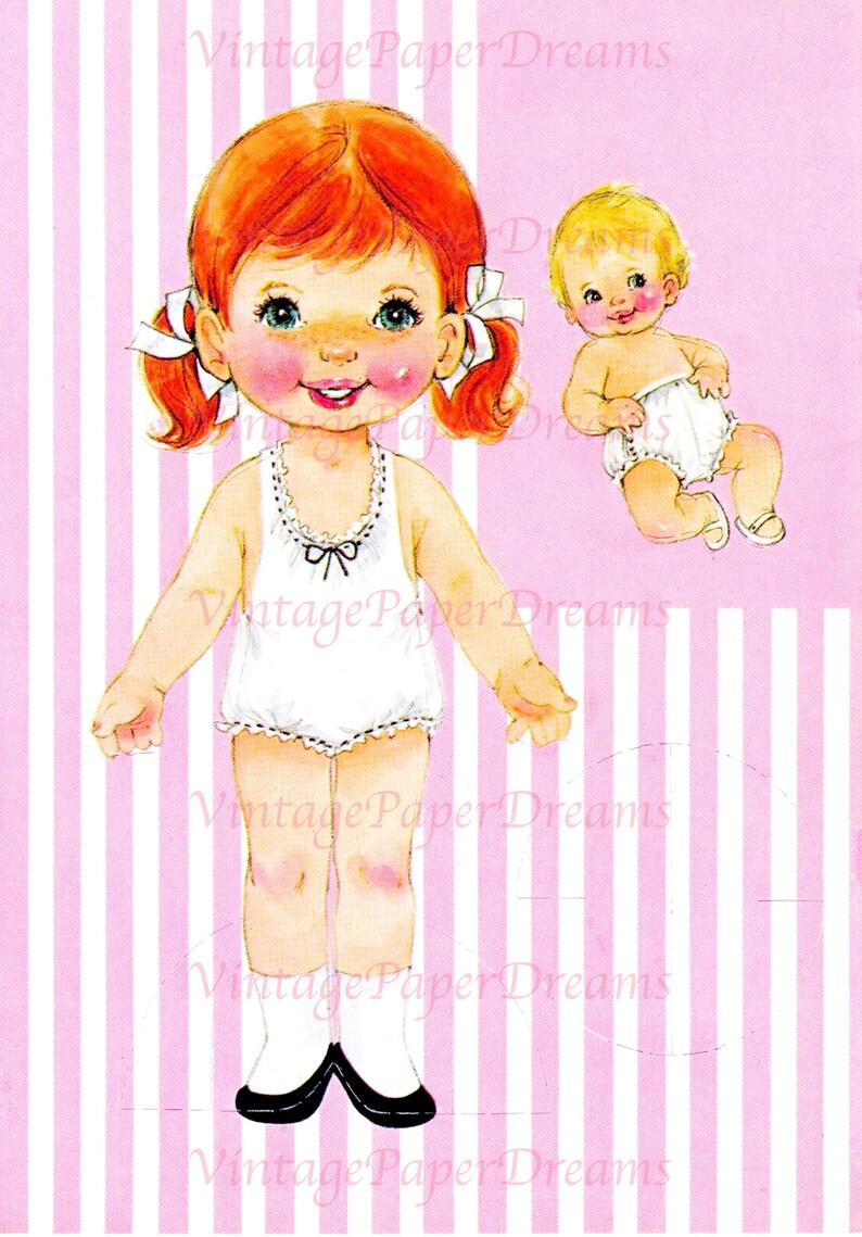 Vintage Paper Doll Printable PDF dolly and Me Paper Doll 50s 1950s ...