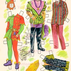 Vintage Paper Doll Printable PDF • ricky Nelson Paper Doll • 50s 1950s ...