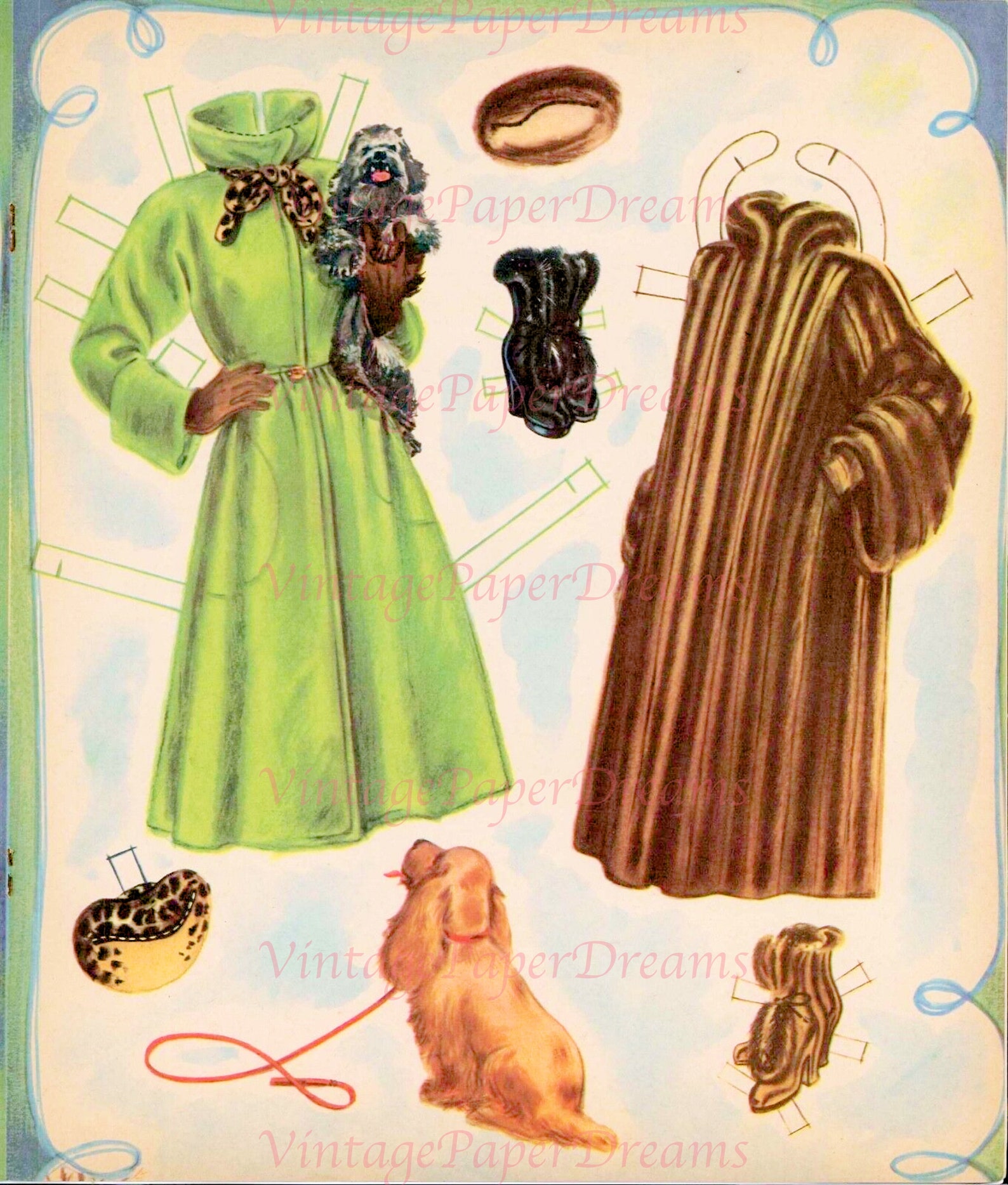 Vintage Paper Doll Printable PDF career Girls Paper Doll JPEG 50s 1950s ...