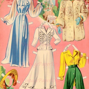 Vintage Paper Doll Printable PDF • greer Garson Paper Doll • 40s 1940s ...