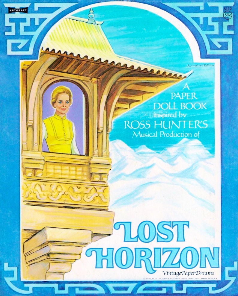 Vintage Paper Doll Printable PDF lost Horizon Paper Doll 1973 70s 1970s ...