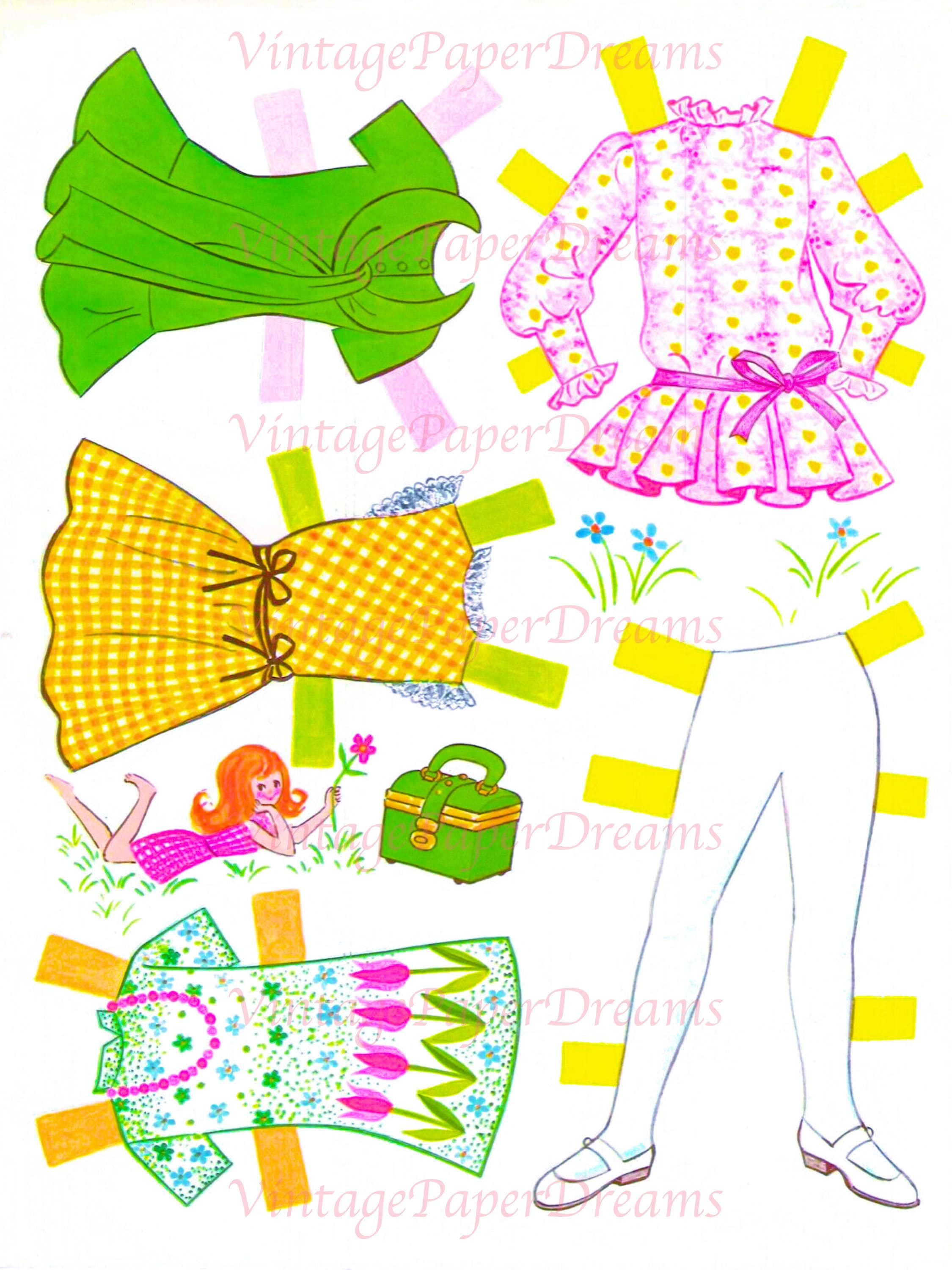Vintage Paper Doll Printable PDF crissy Paper Doll 70s 1970s Paper Doll ...