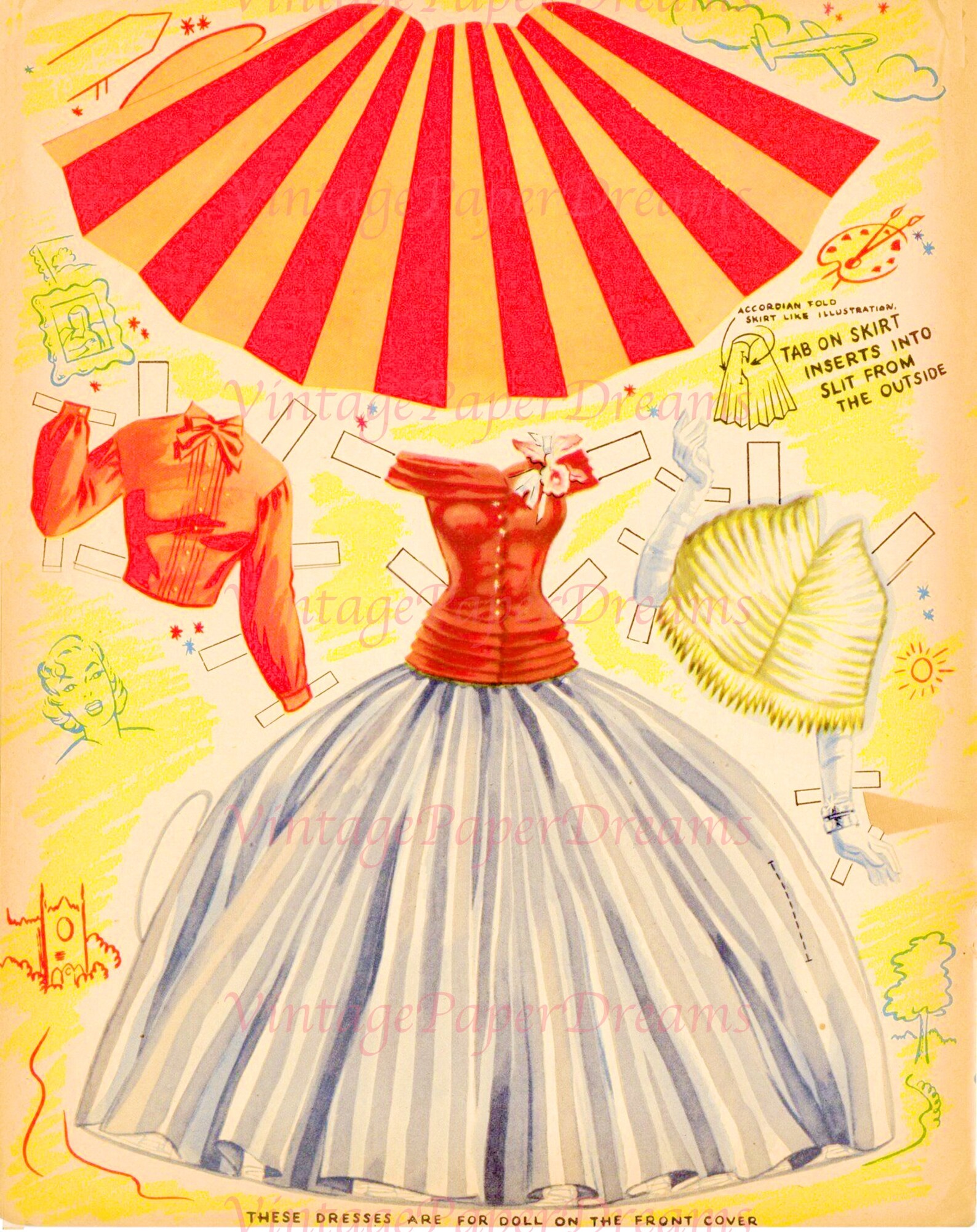 Vintage Paper Doll Printable PDF hedy Lamarr Paper Doll 40s 1940s Paper ...