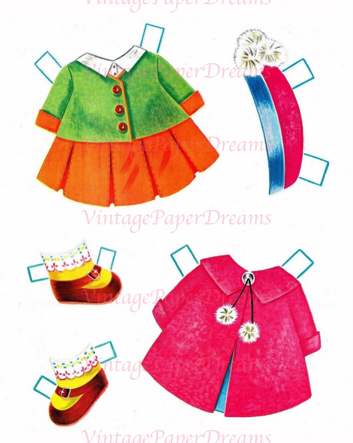 Vintage Paper Doll Printable PDF My Dolly Kisses Paper Doll - Etsy