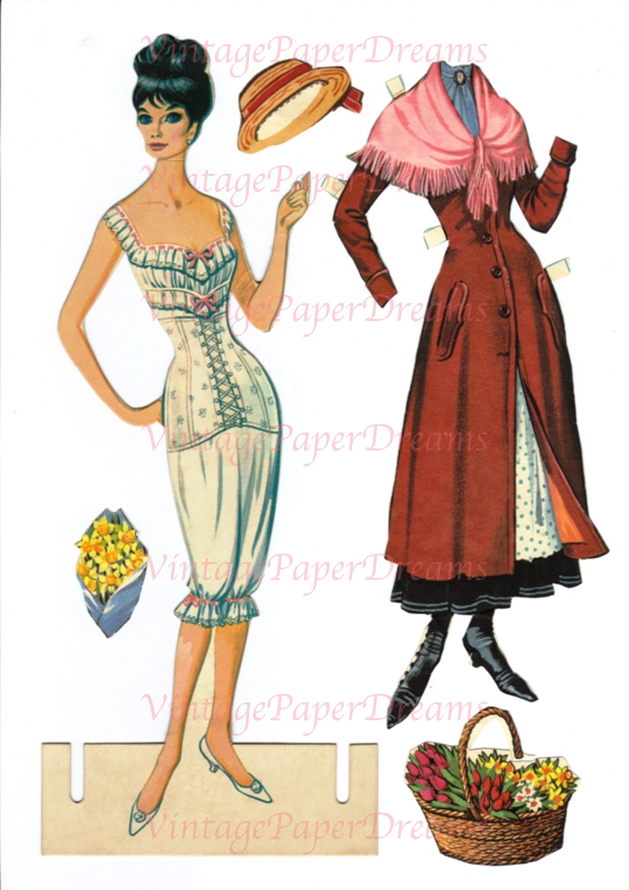 Vintage Paper Doll Printable PDF JPEG my Fair Lady Doll - Etsy