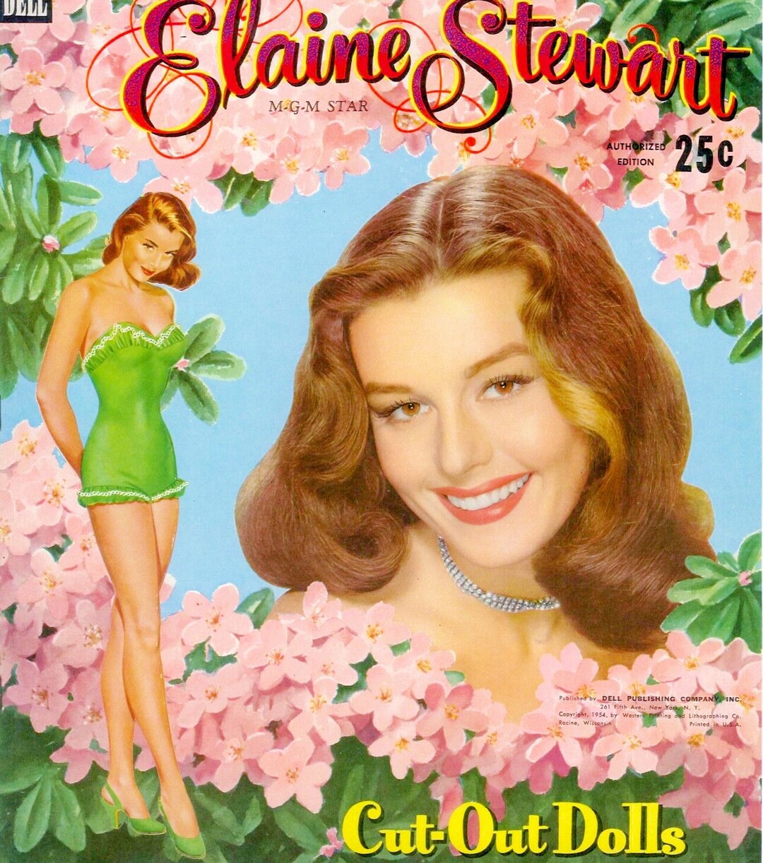 Vintage Paper Doll Printable PDF • elaine Stewart Paper Doll • 50s ...