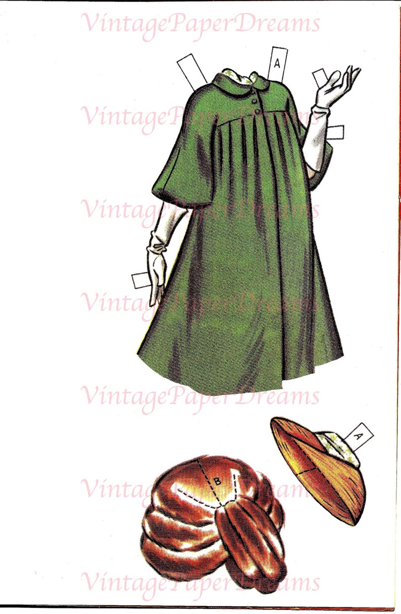 Vintage Paper Doll Printable PDF JPEG society Dolls 60s - Etsy