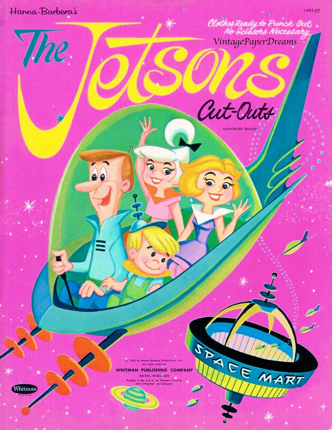 Vintage Paper Doll Printable PDF • the Jetsons Paper Dolls • 1963 60s 1960s Paper Doll Pattern ...