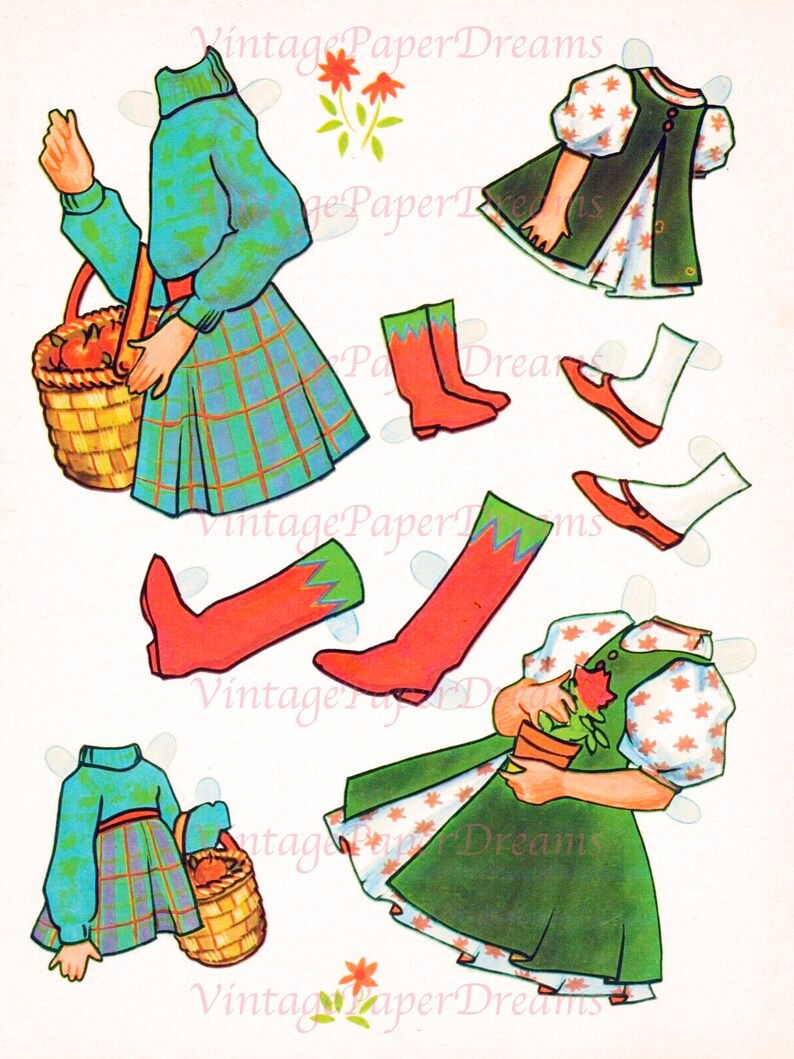 Vintage Paper Doll Printable PDF kathy Paper Doll 60s 1960s Paper Doll ...