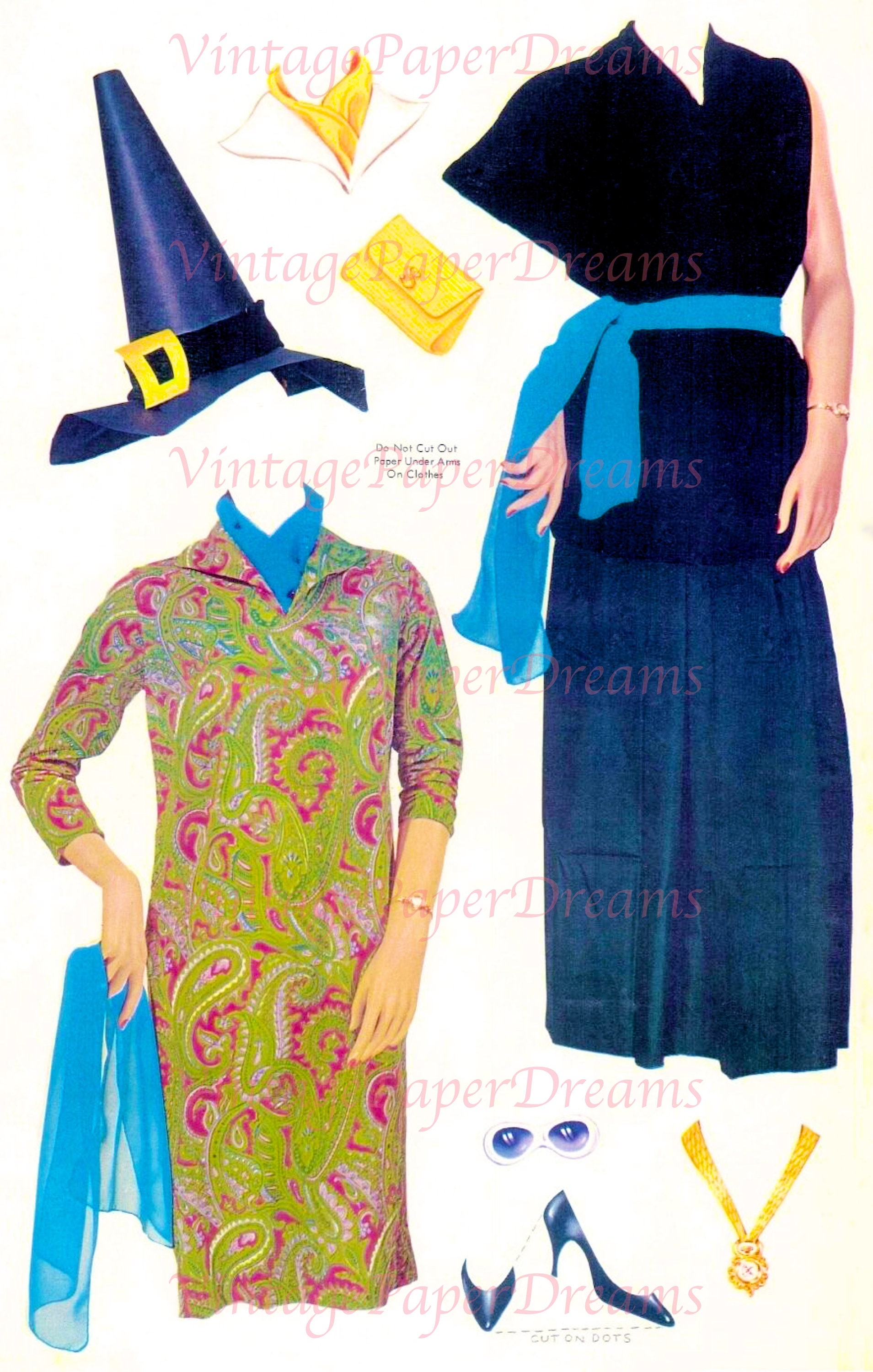 Vintage Paper Doll Printable PDF Bewitched Paper Dolls 60s - Etsy