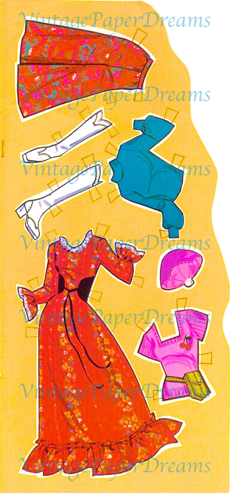 Vintage Paper Doll Printable PDF mod Barbie Paper Doll 70s - Etsy