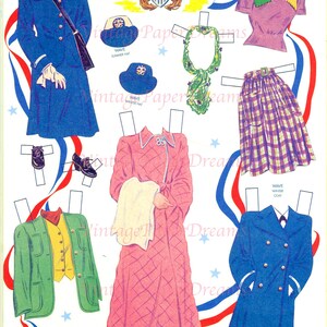Vintage Paper Doll Printable Pdf • WACS + WAVES Paper Dolls • 40s 1940s ...