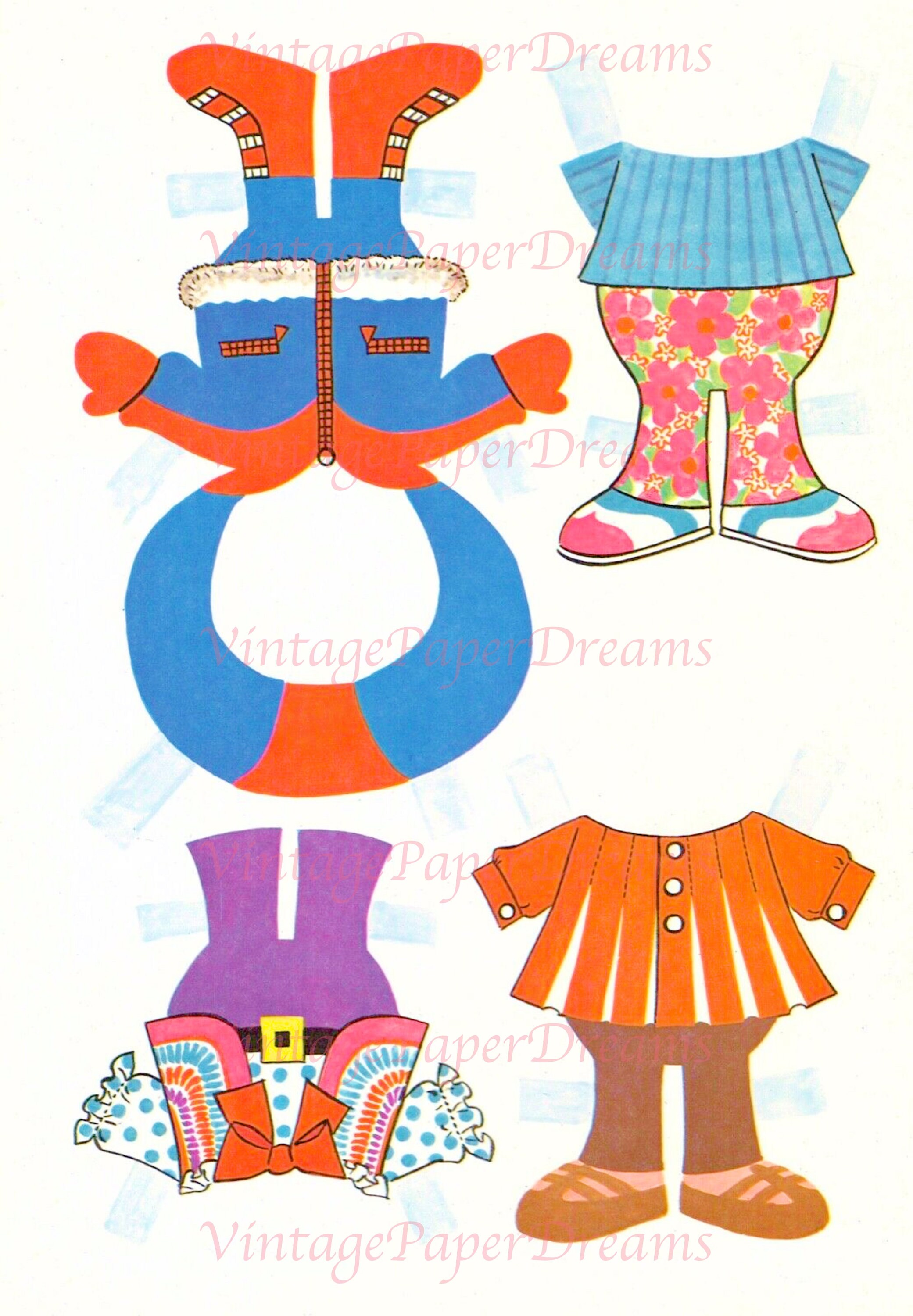 Vintage Paper Doll Printable PDF mopsy Popsy Paper Doll 70s 1970s Paper ...