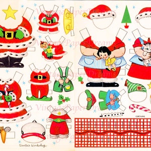 Vintage Christmas Activity Book Printable PDF • Santa's Workshop Paper ...