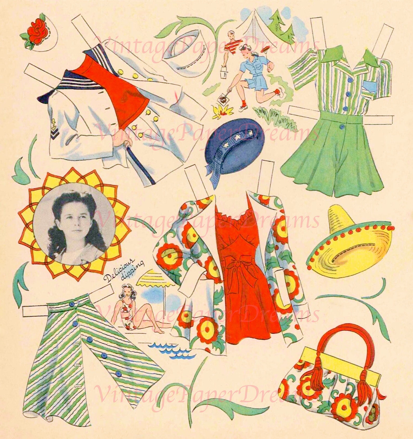 Vintage Paper Doll Printable PDF virginia Weidler Paper Doll 40s 1940s ...