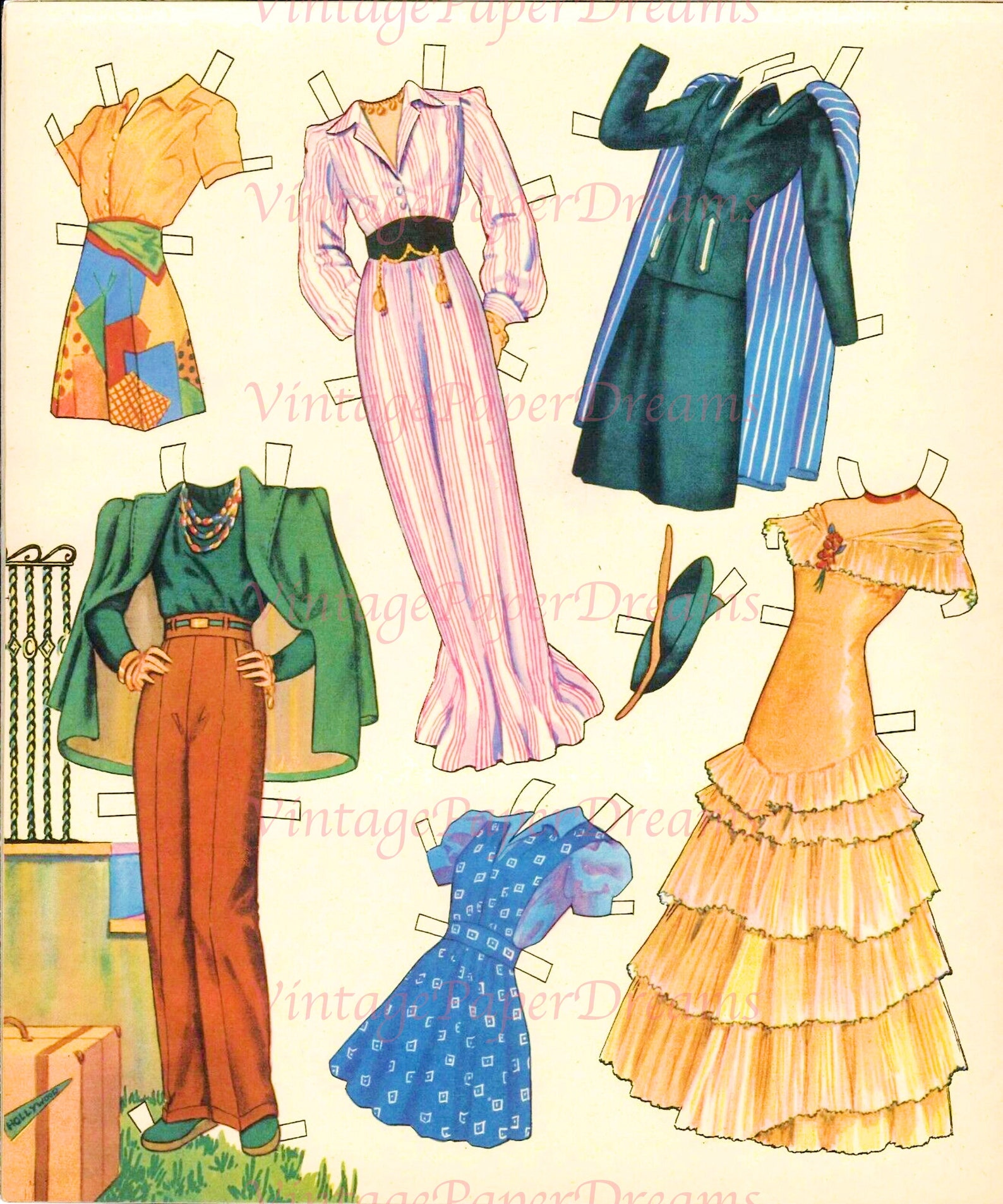 Vintage Paper Doll Printable PDF mary Martin Paper Doll 40s 1940s Paper ...