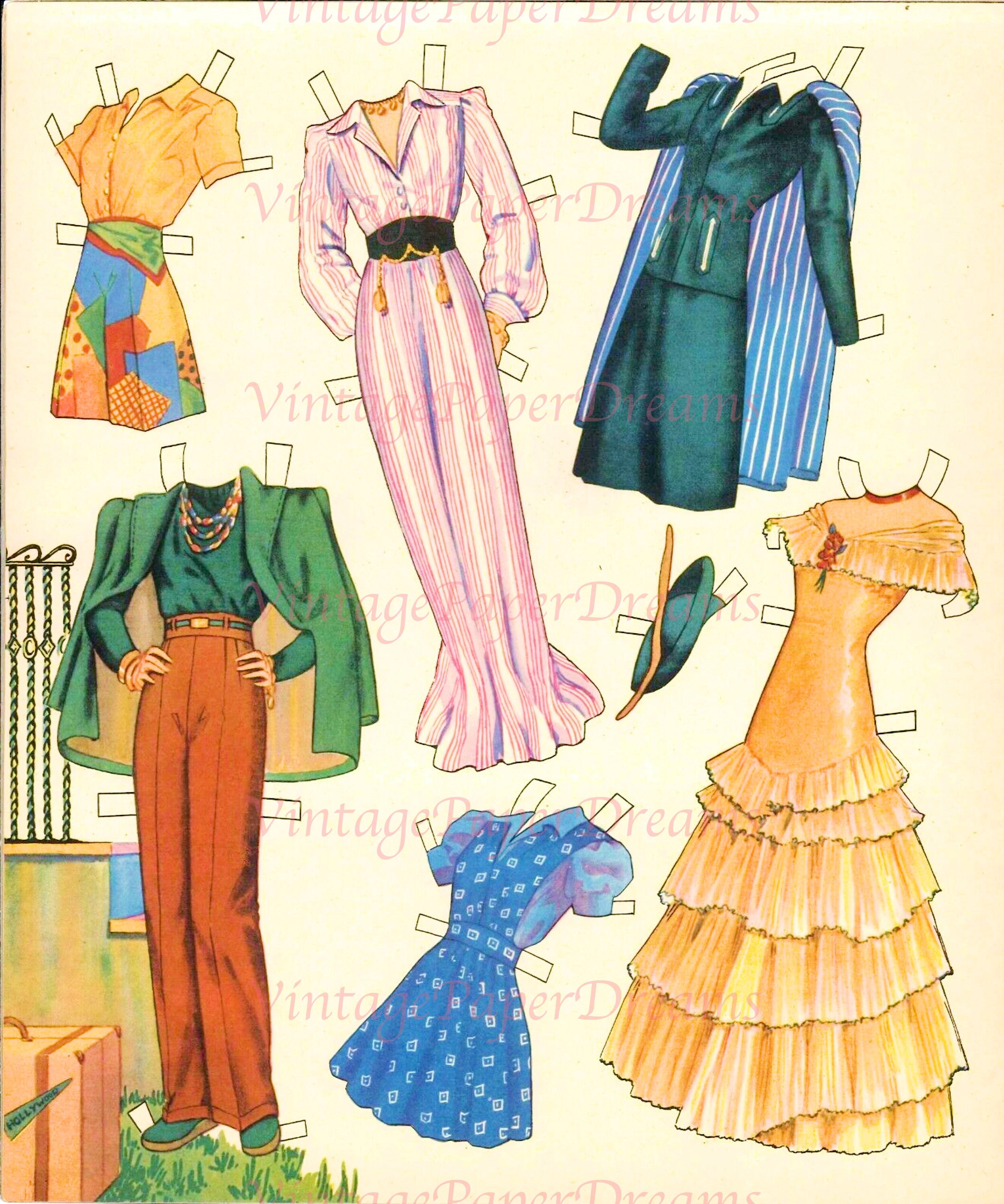 Vintage Paper Doll Printable PDF mary Martin Paper Doll 40s 1940s Paper ...