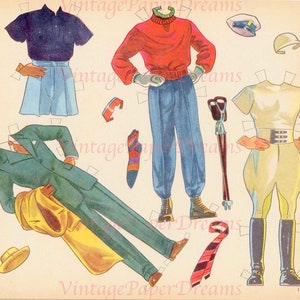 Vintage Paper Doll Printable PDF • teenage Model Paper Dolls • 40s ...