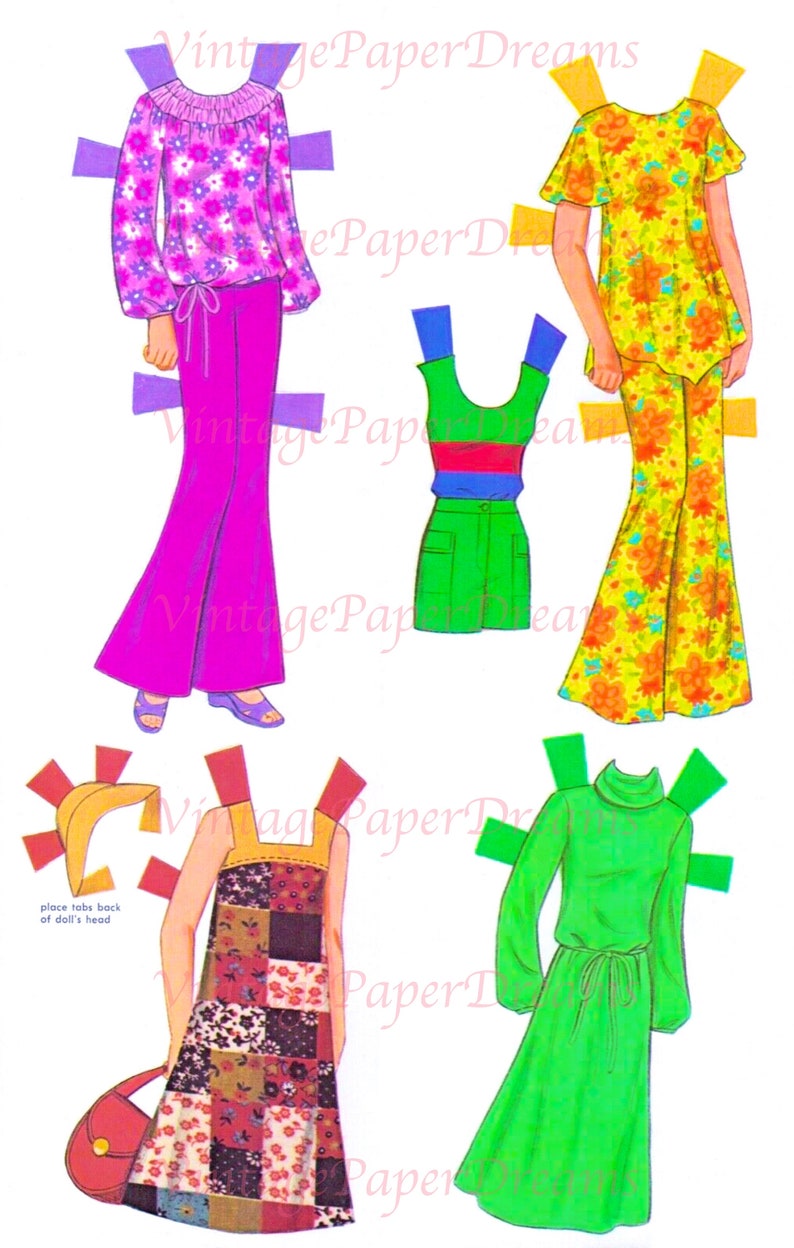 Vintage Paper Doll Printable PDF • Bride & Groom Paper Doll • 70s 1970s ...