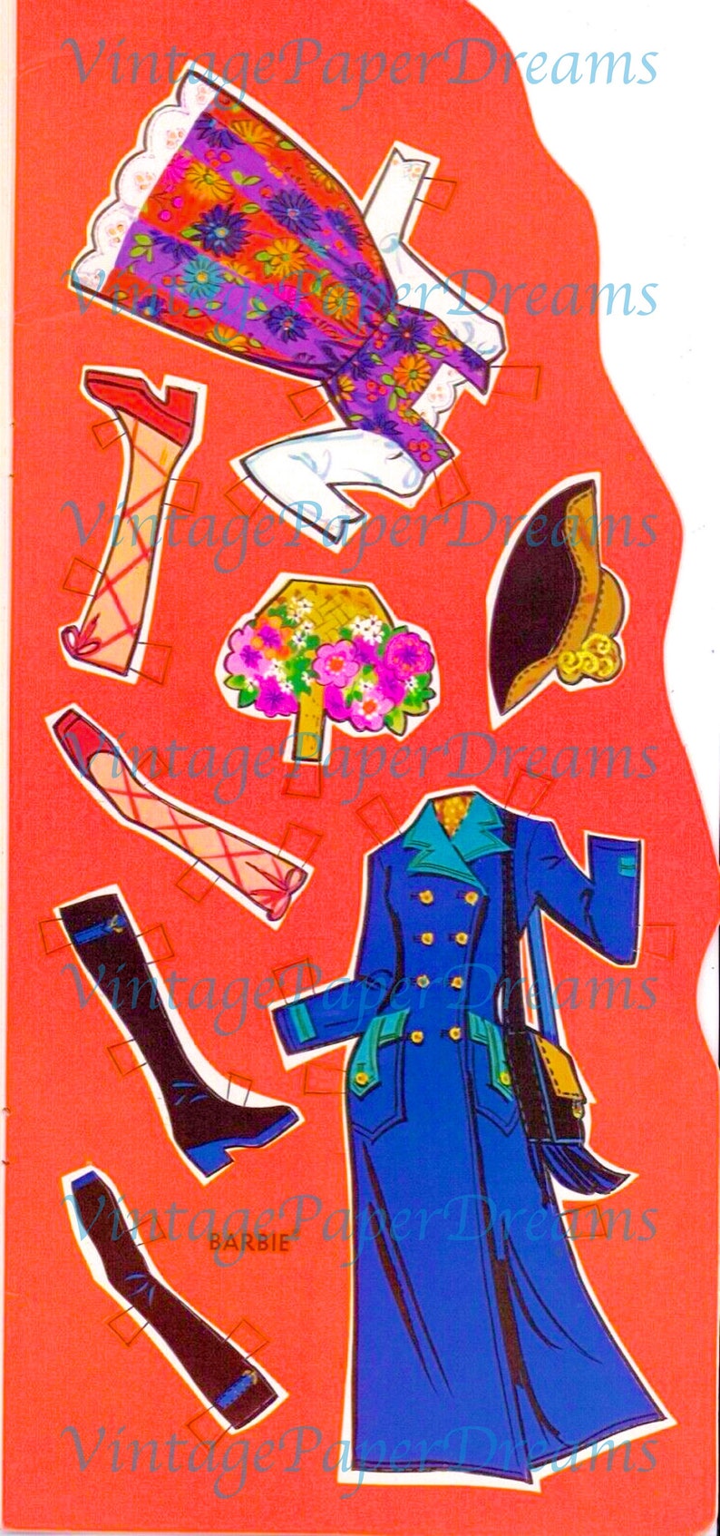 Vintage Paper Doll Printable PDF mod Barbie Paper Doll 70s 1970s Paper ...