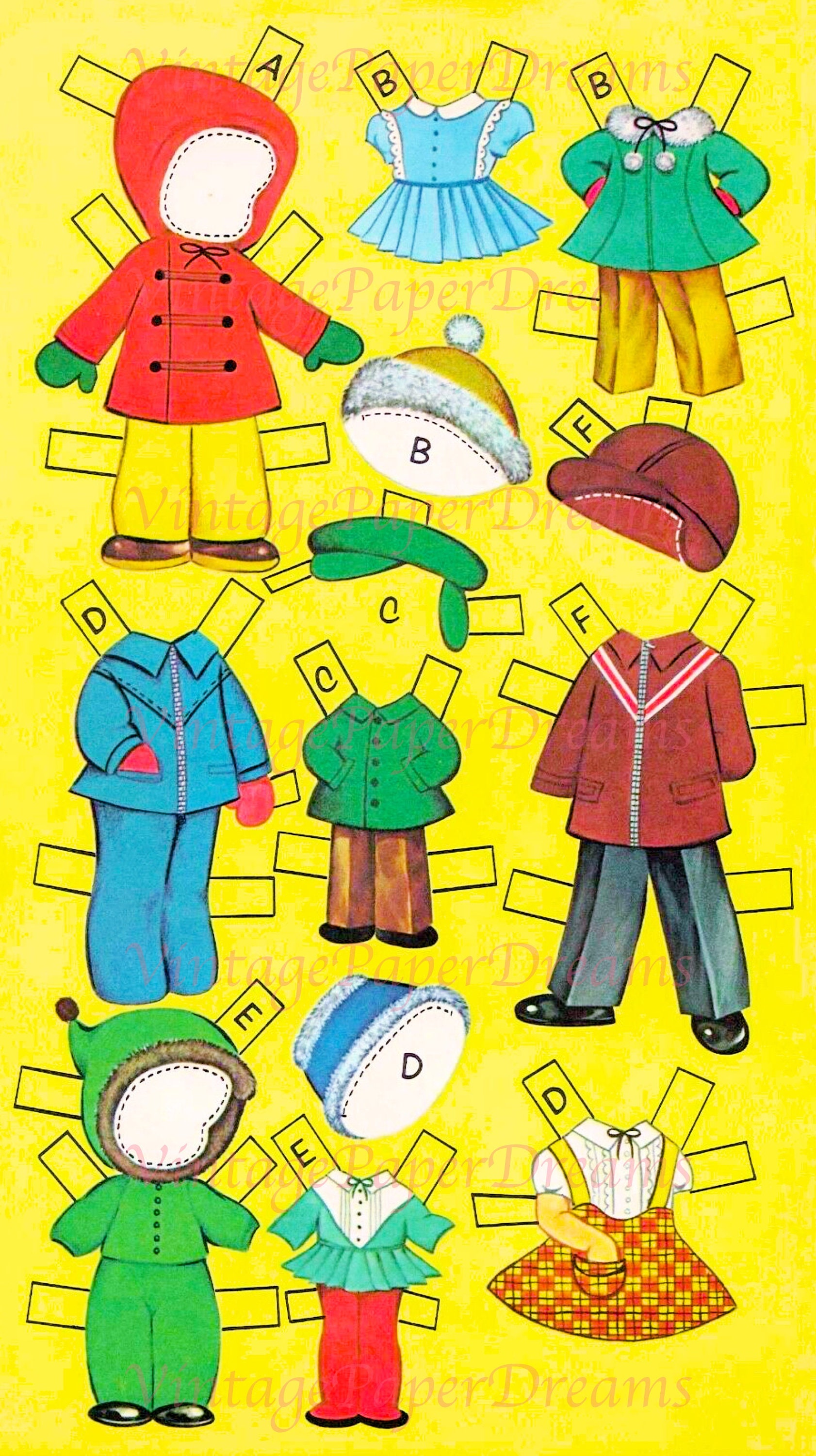 Vintage Paper Doll Printable PDF • Dozen Cousins Paper Doll • 60s 1960s ...