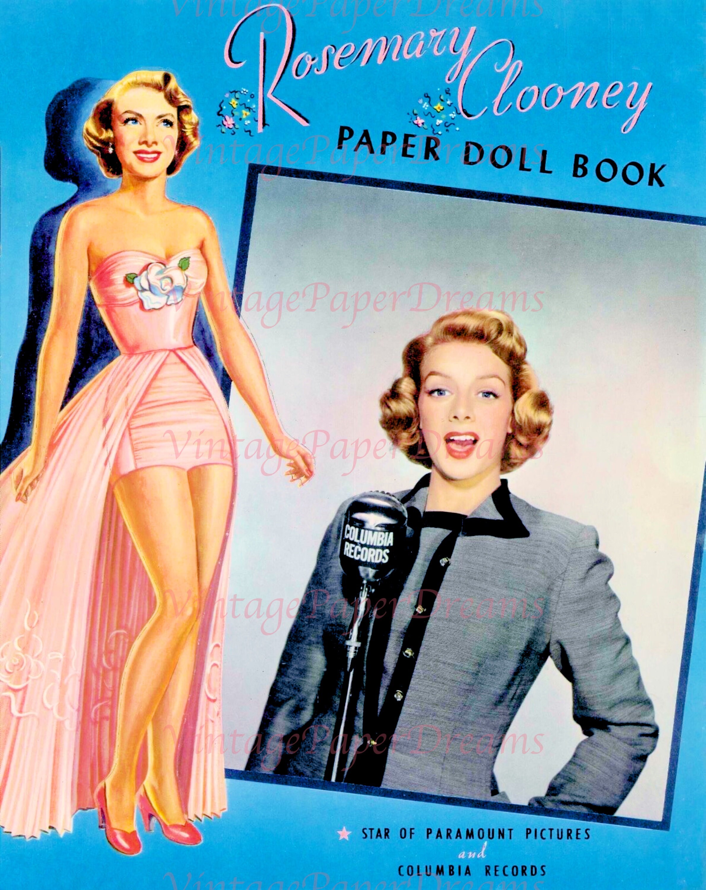 Vintage Paper Doll Printable PDF • rosemary Clooney Paper Doll • 40s ...