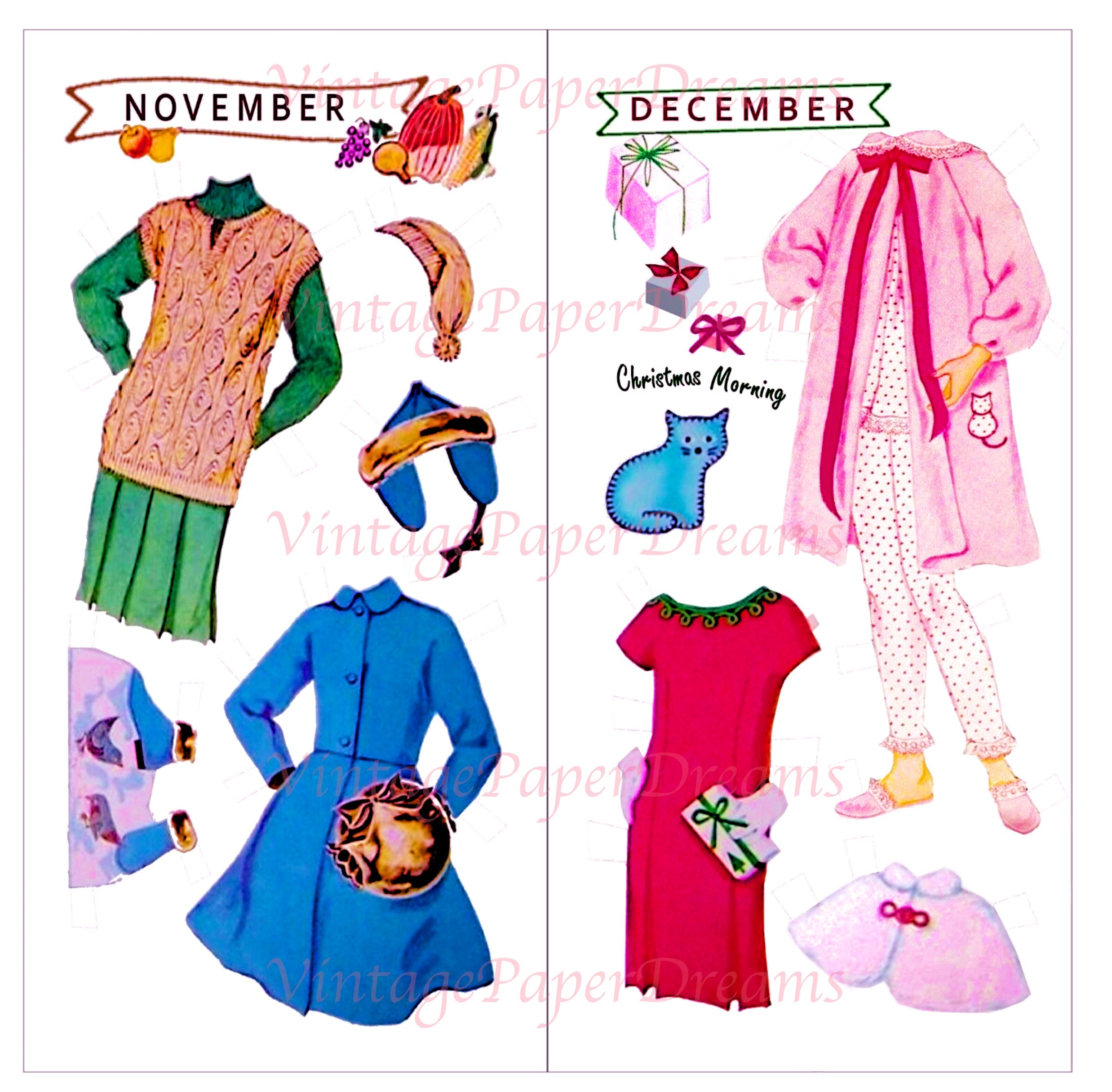 Vintage Paper Doll Printable PDF skipper Paper Doll 60s 1960s Paper ...