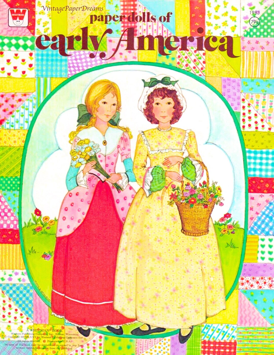 Vintage Paper Doll Printable PDF • Early America Paper Dolls • 70s ...
