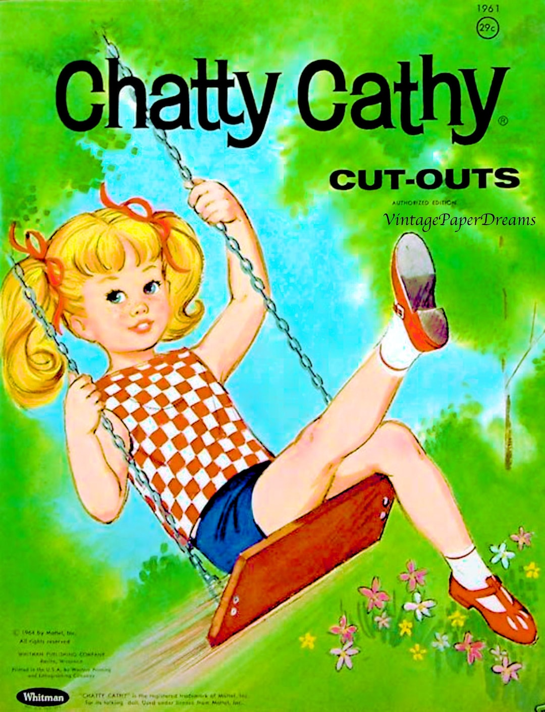Vintage Paper Doll Printable PDF • chatty Cathy Paper Doll • 60s 1960s ...