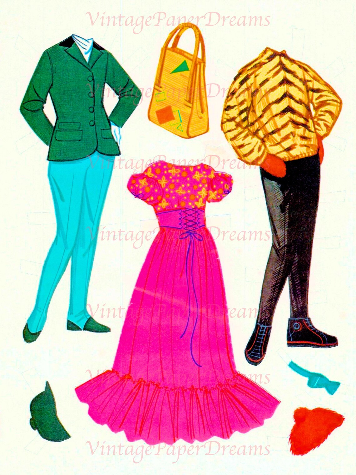 Vintage Paper Doll Printable PDF skipper Paper Doll 60s - Etsy