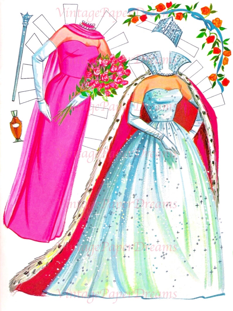 Vintage Paper Doll Printable PDF JPEG • miss World • 60s 1960s Paper ...