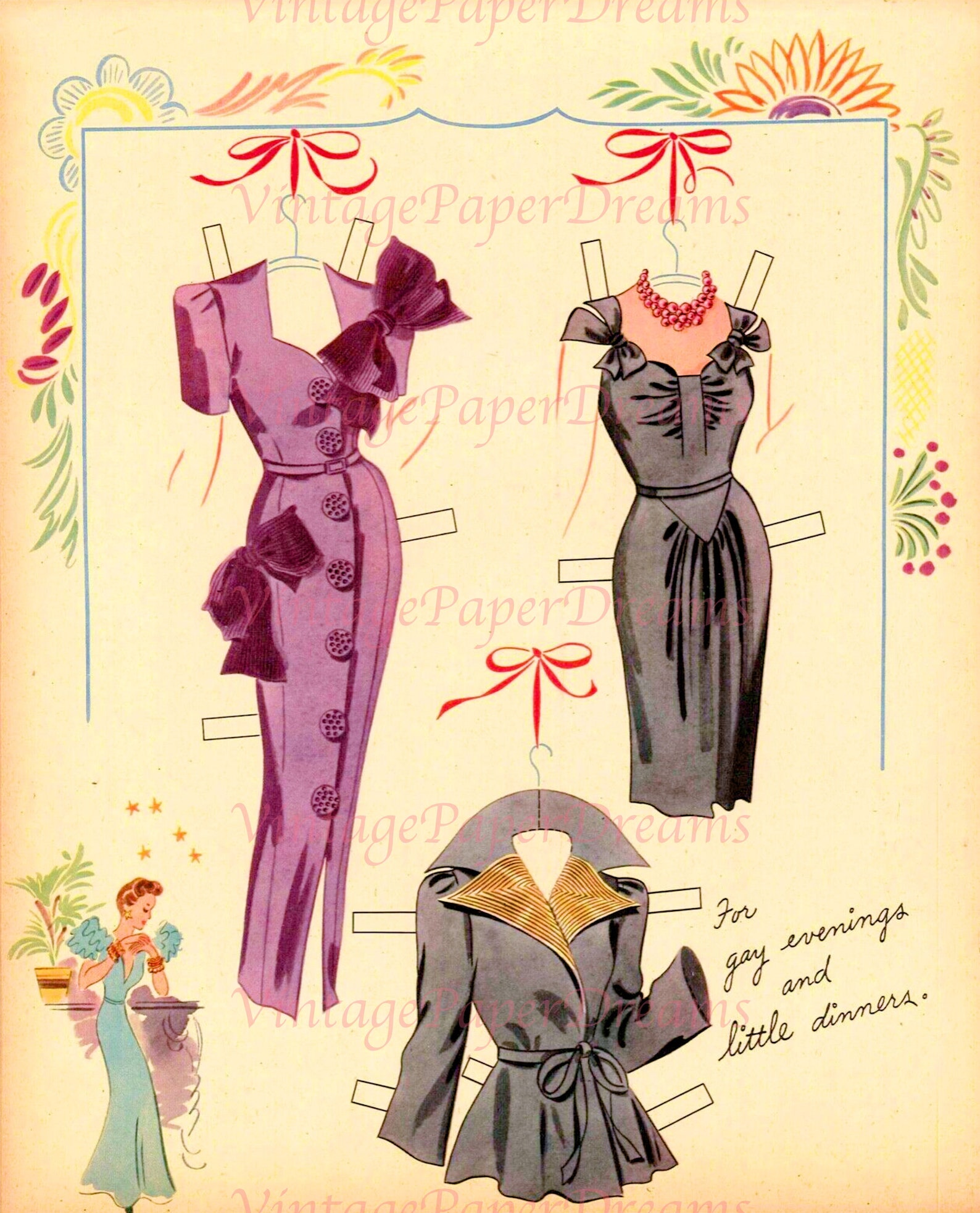 Vintage Paper Doll Printable PDF • eve Arden Paper Doll • 40s 1940s ...