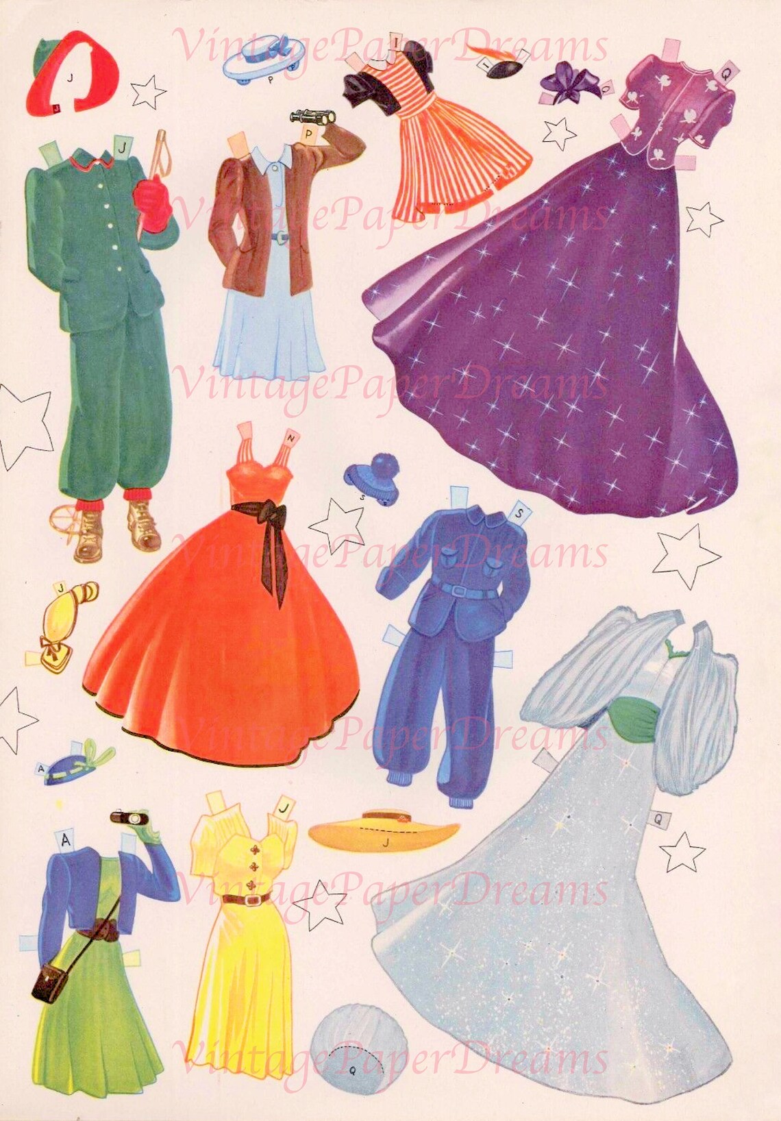 Vintage Paper Doll Printable PDF Sister Nurse Paper Dolls 40s 1940s ...