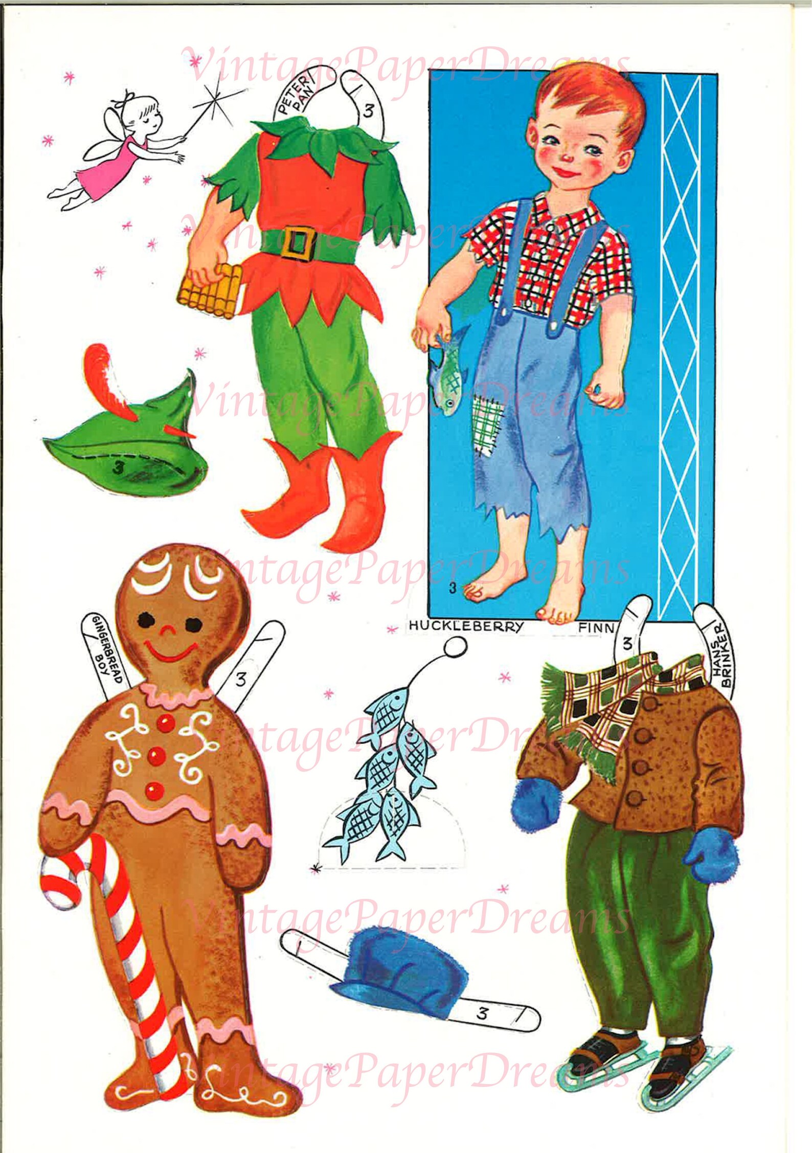 Vintage Paper Doll Printable PDF JPEG Magicfairy Tale Paper - Etsy