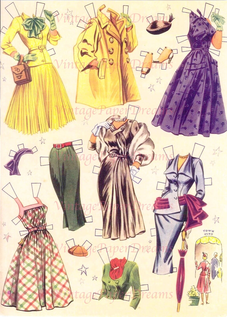 Vintage Paper Doll Printable PDF • doris Day Paper Doll • 1953 50s ...