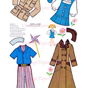 Vintage Paper Doll Printable PDF • buffy & Jody Paper Doll • 70s 1970s ...