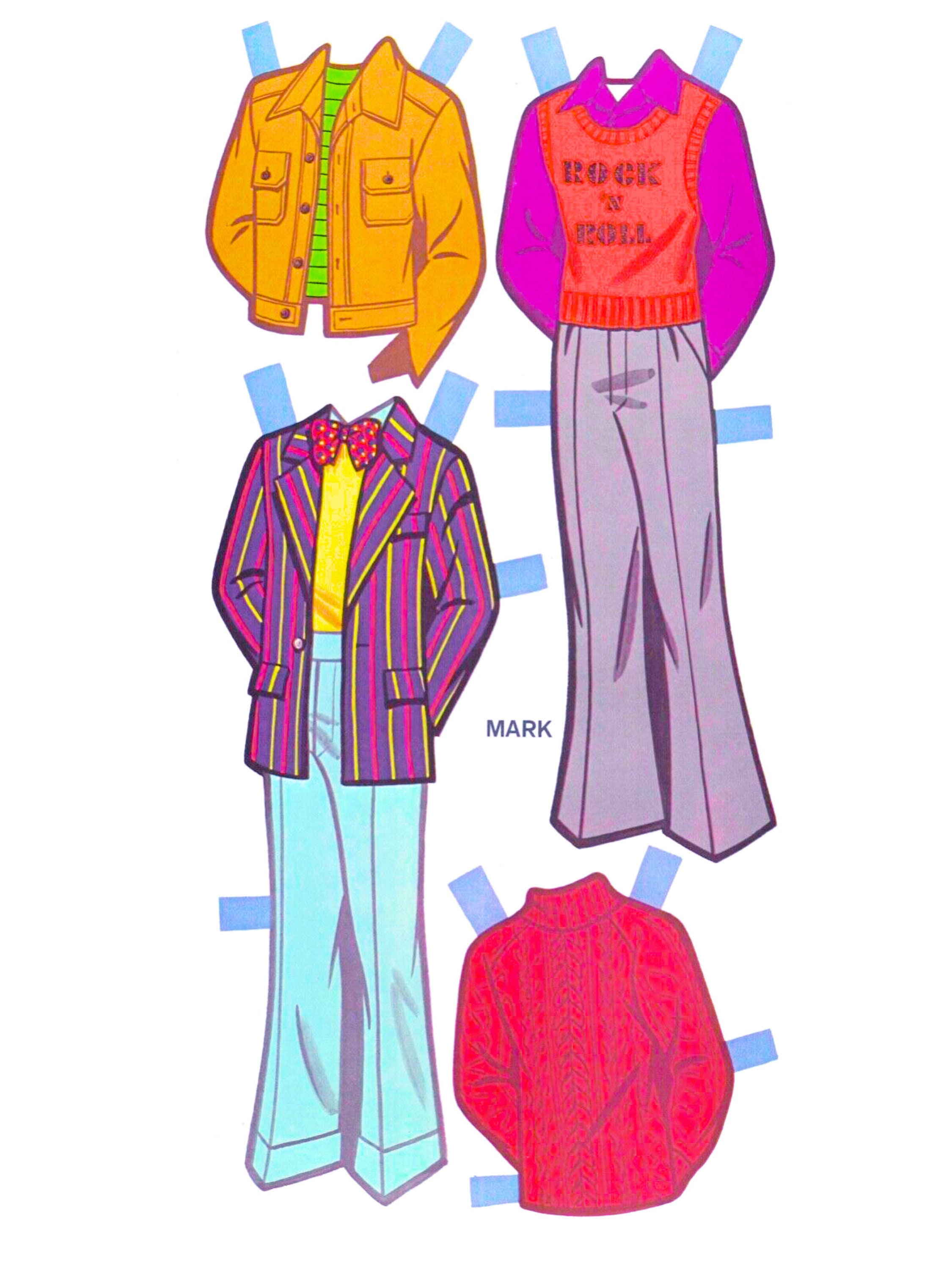 Vintage Paper Doll Printable PDF teen Paper Doll 1975 70s - Etsy