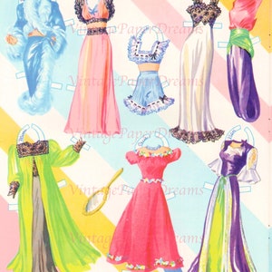Vintage Paper Doll Printable PDF • dancing Glamour Girls Paper Dolls ...