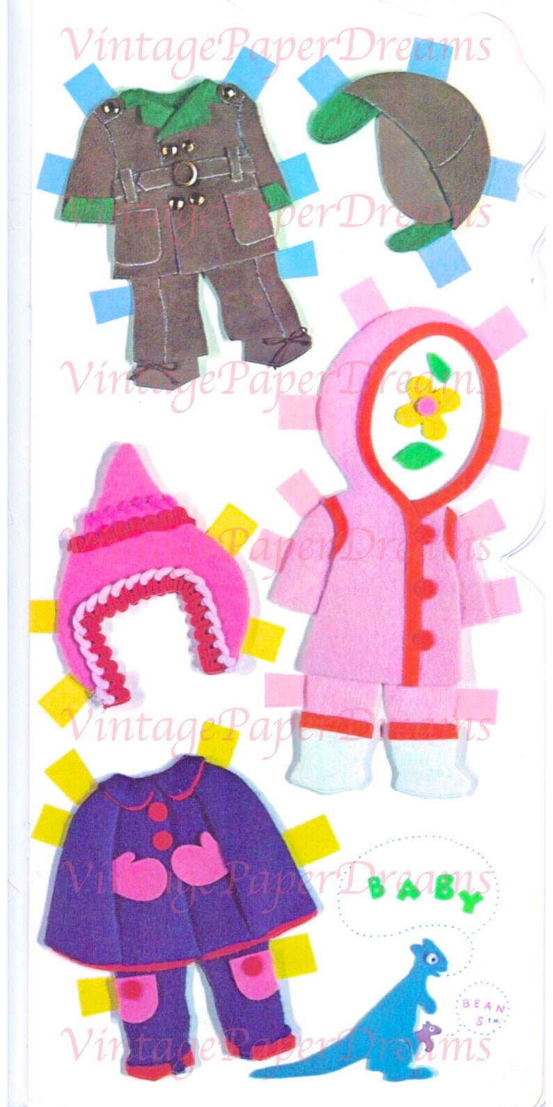 Vintage Paper Doll Printable PDF girl Paper Dolls 70s - Etsy