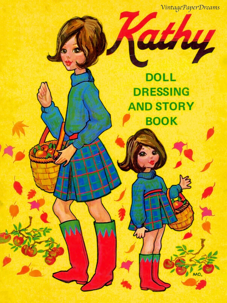 Vintage Paper Doll Printable PDF kathy Paper Doll 60s 1960s Paper Doll ...