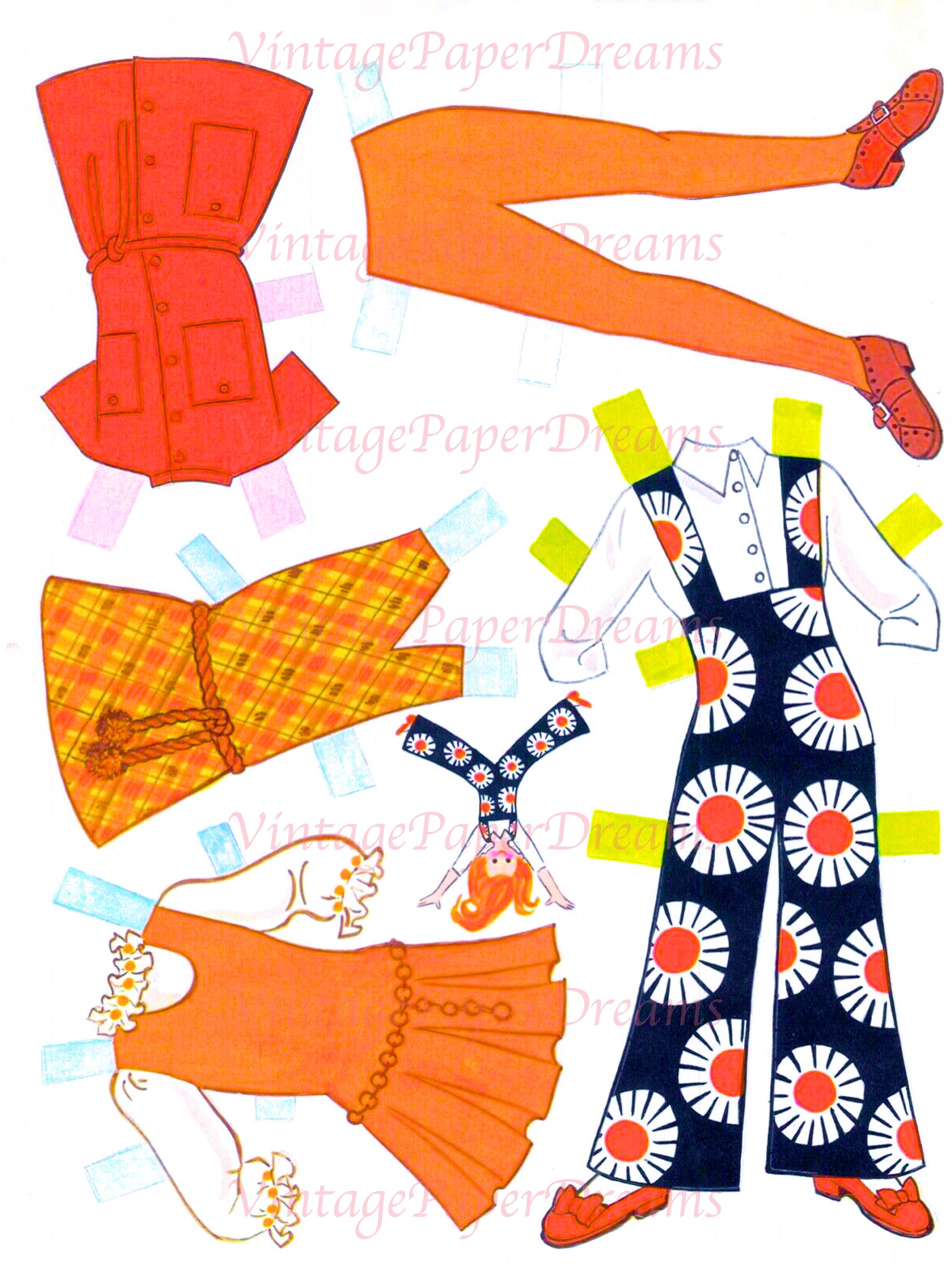 Vintage Paper Doll Printable PDF crissy Paper Doll 70s 1970s Paper Doll ...