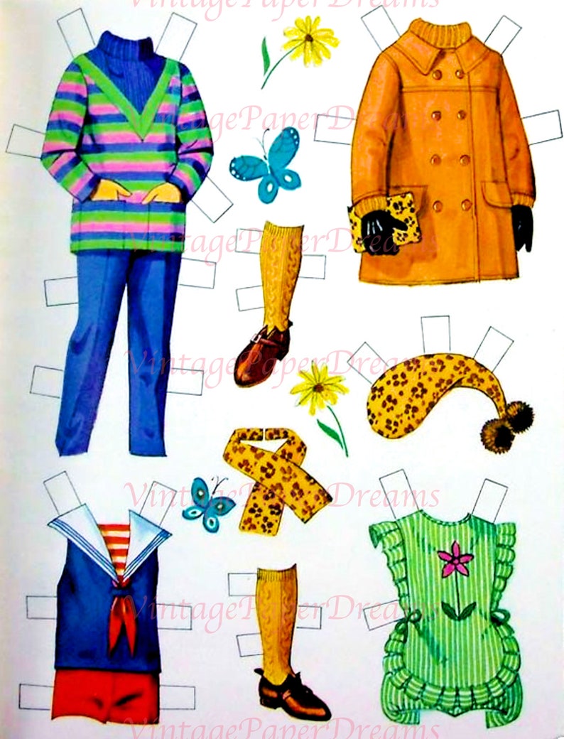 Vintage Paper Doll Printable PDF chatty Cathy Paper Doll - Etsy