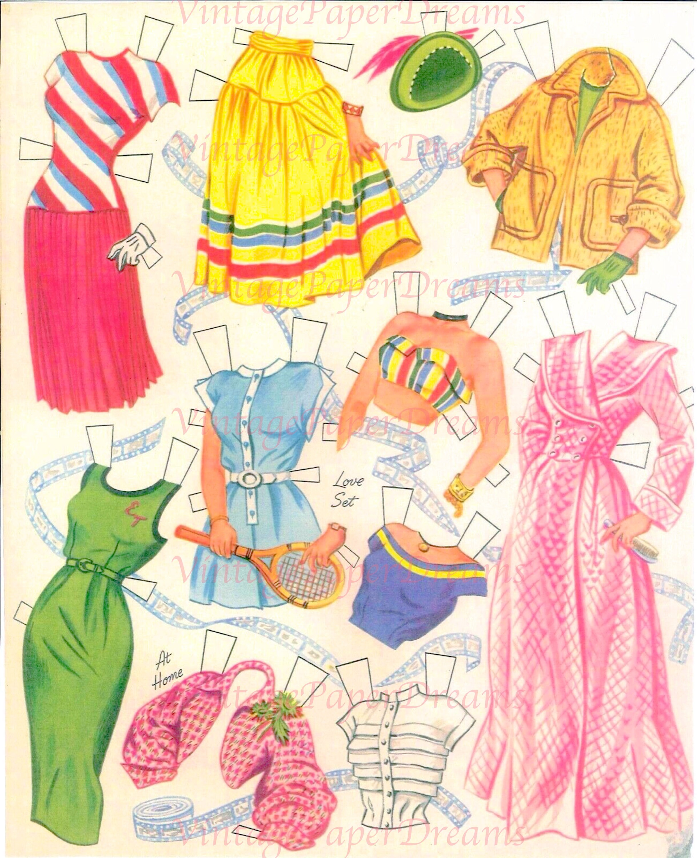 Vintage Paper Doll Printable PDF elizabeth Taylor Paper Doll JPEG 50s ...