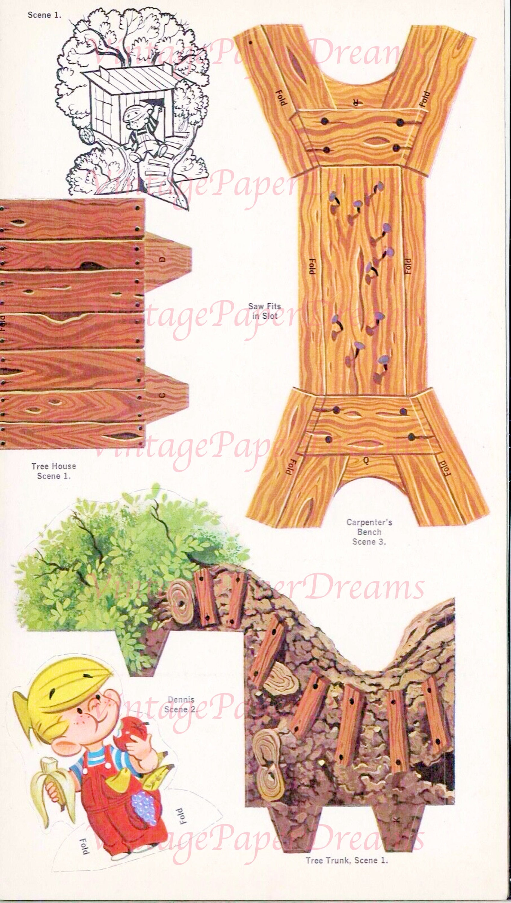 Vintage Paper Doll Printable PDF • dennis the Menace Paper Doll Book ...