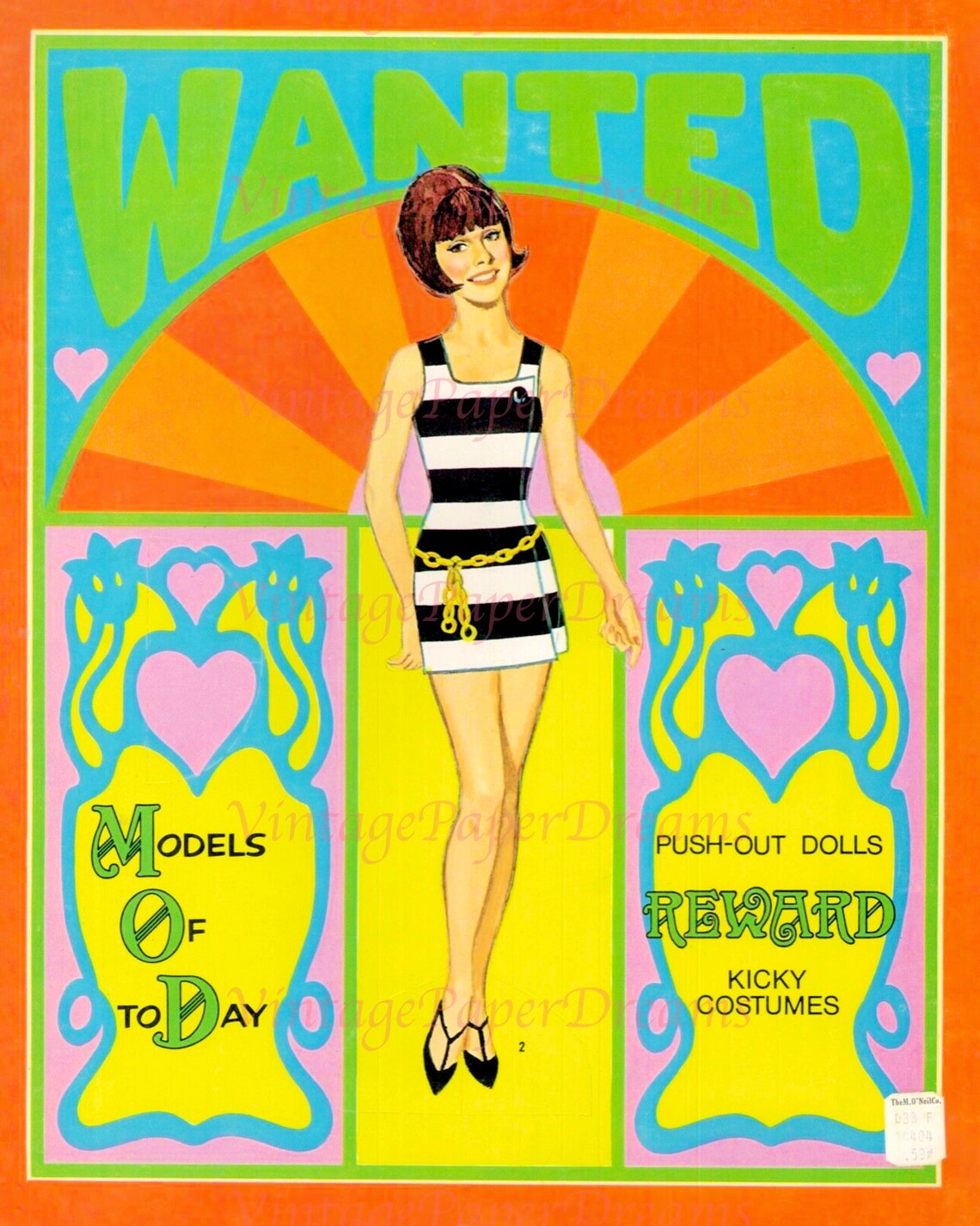 Vintage Paper Doll Printable PDF Model Paper Doll 60s 1960s Brunette ...