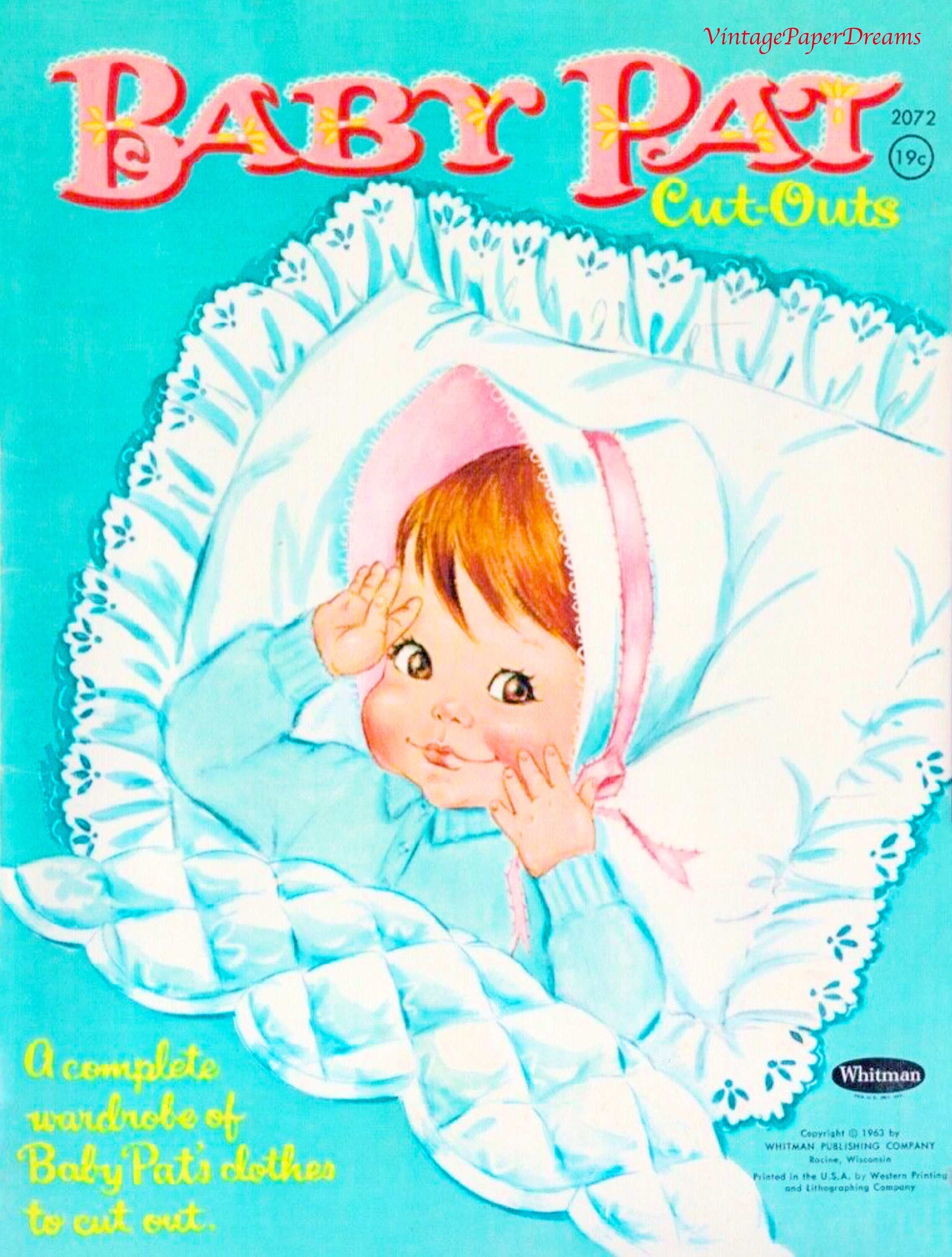 Vintage Paper Doll Printable PDF • Baby Pat Paper Doll • 60s 1960s ...