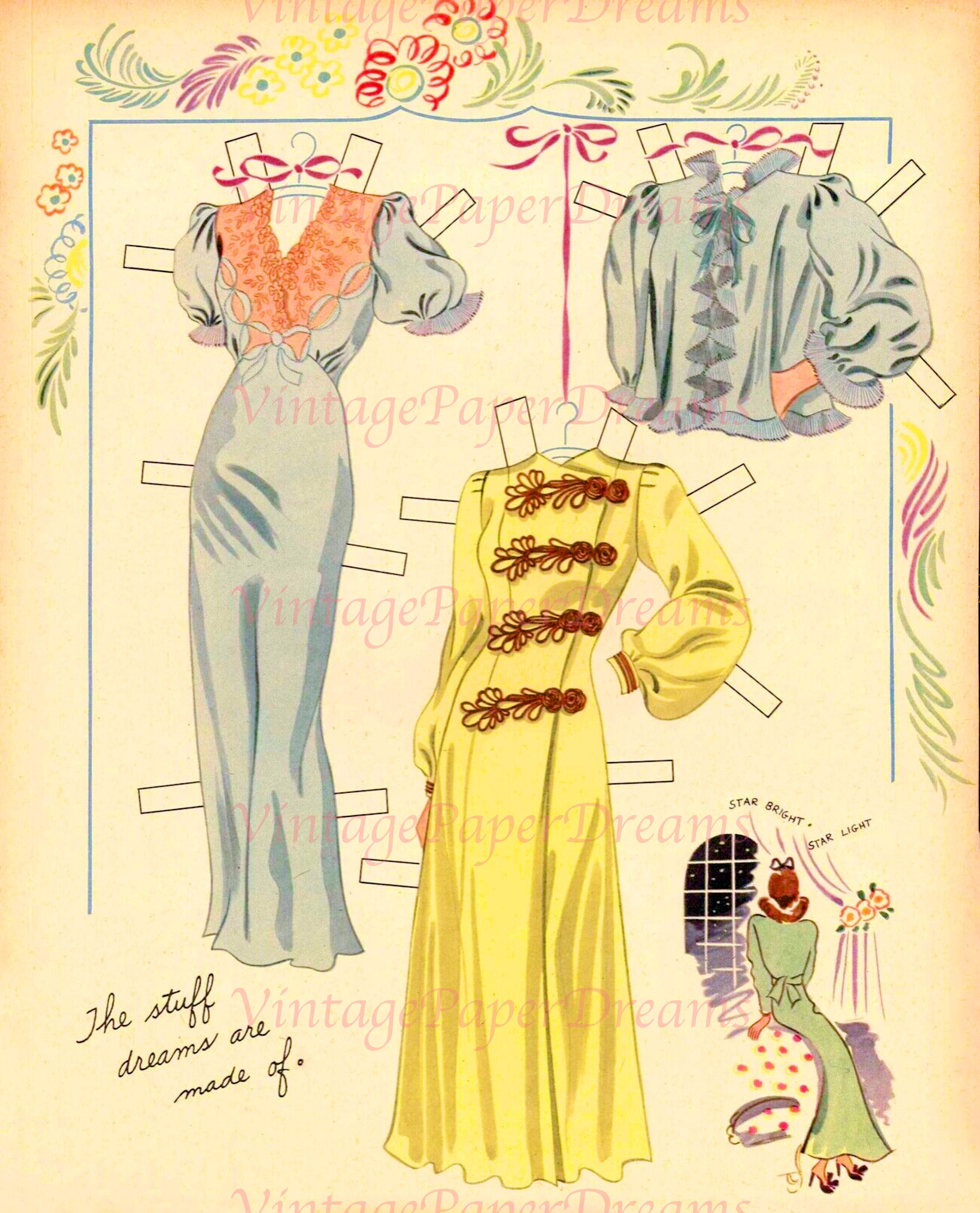 Vintage Paper Doll Printable PDF • eve Arden Paper Doll • 40s 1940s ...