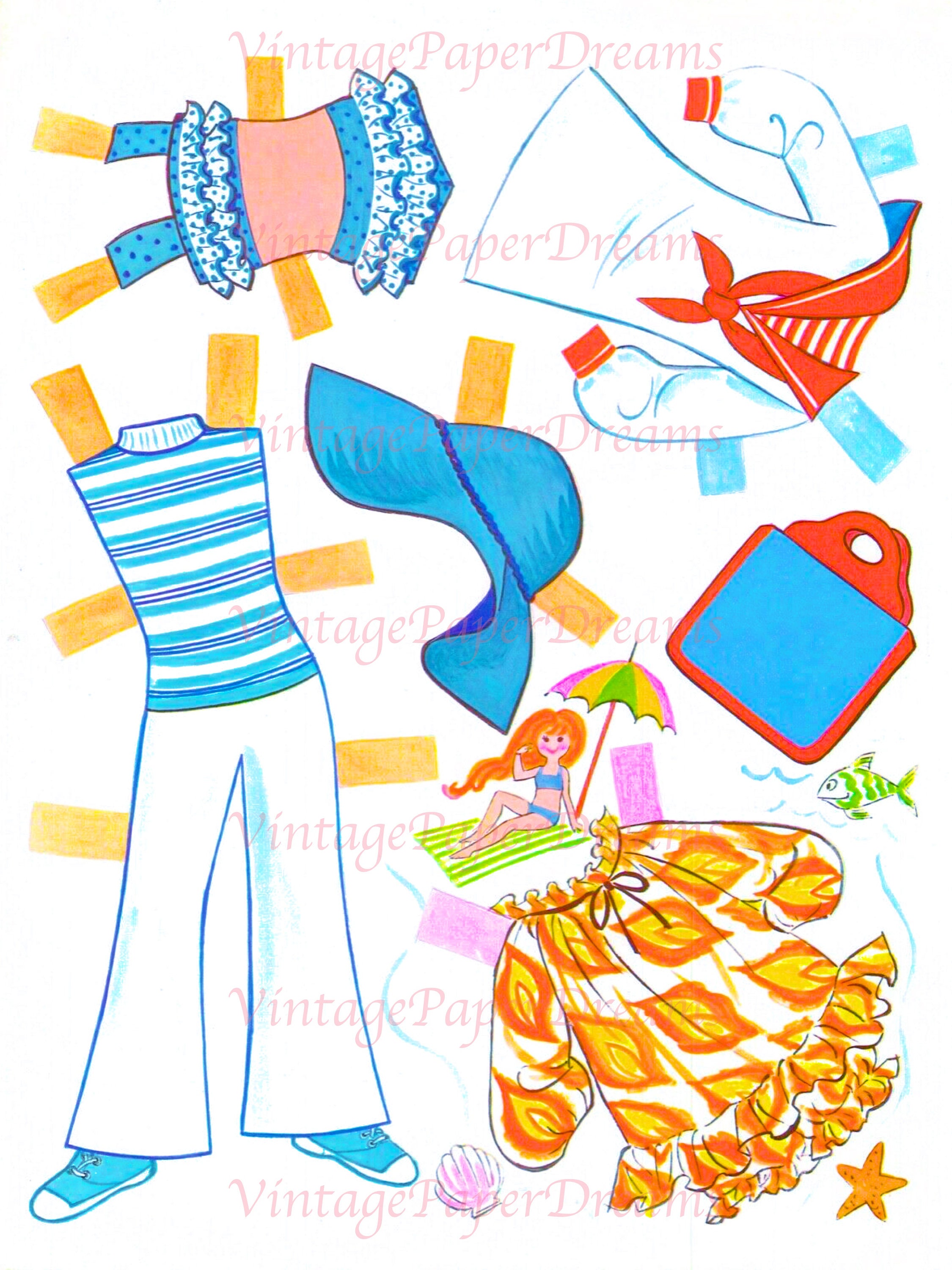 Vintage Paper Doll Printable PDF crissy Paper Doll 70s 1970s Paper Doll ...